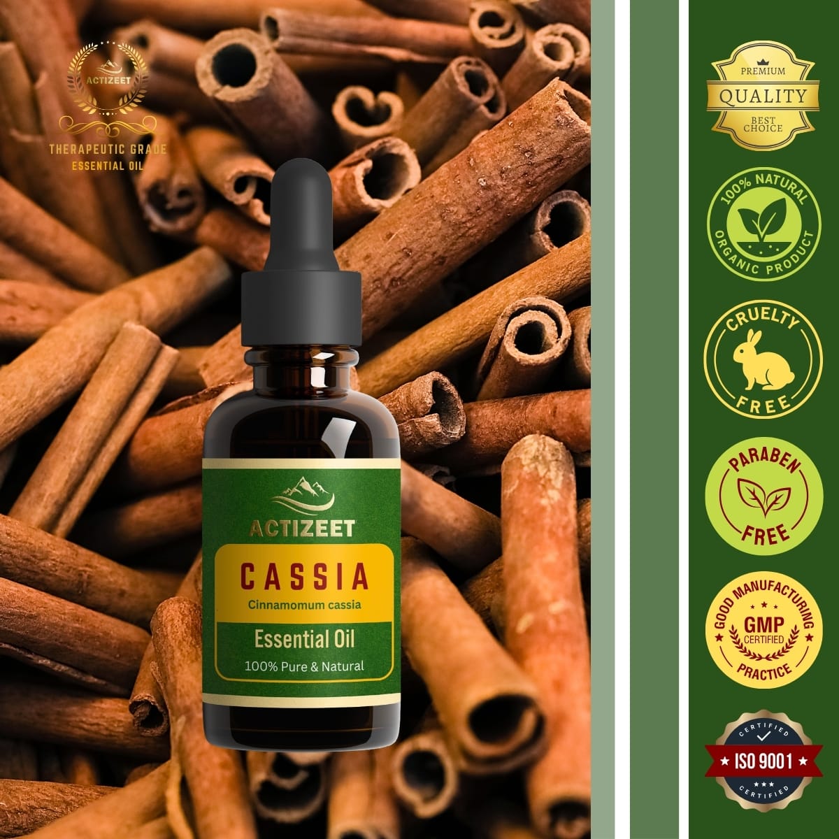 Premium Cassia Oil - Natural Essential Oil For Aromatherapy